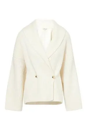 Vince Wool-blend Draped Sweater Coat - Off White