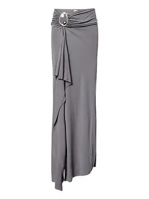Christopher Esber Draped Jersey Midi Skirt - Blue Granite