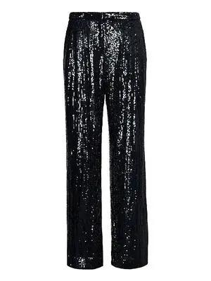 TWP Sequin-woven Straight Trousers - Midnight