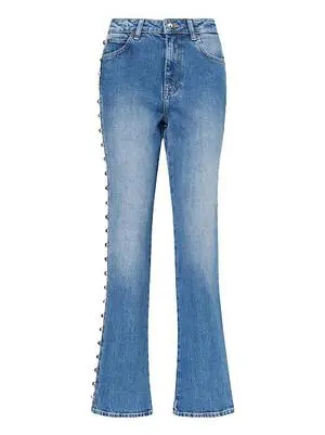 Simkhai Amelia High-rise Studded Denim Jeans - Salton