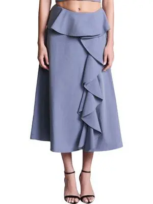 Bcbgmaxazria Cascade Midi Skirt - Denim