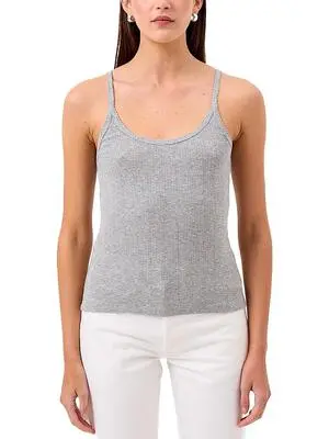 GOLDIE LEWINTER Pointelle Knit Cami Gray Heather