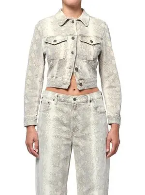 Citizens Of Humanity Charisse Shrunken Denim Jacket - Python