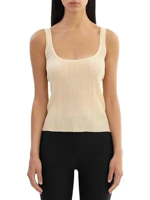 LAMARQUE Metallic Rib Knit Tank