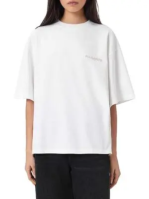 ALLSAINTS Tempus Amelie Oversized Tee - Optic White
