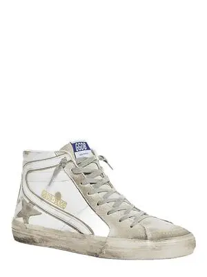 GOLDEN GOOSE Deluxe Brand Slide High-top Sneakers - White Ice