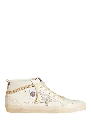 GOLDEN GOOSE Mid Star Leather Sneakers - Optic White