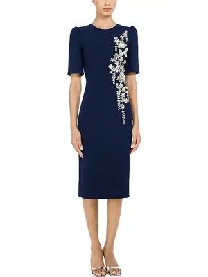 Jenny Packham Roma Midi Dress - Midnight Kiss