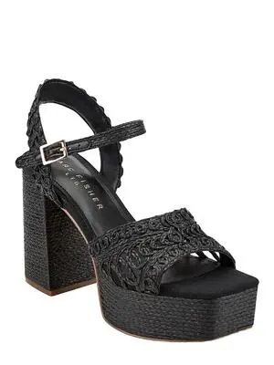MARC FISHER LTD. Chayse Platform Sandals - Black
