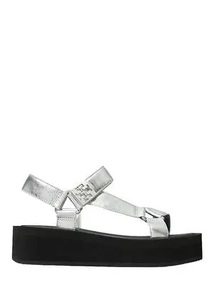 Tory Burch Mellow Platform Sandals - Silver