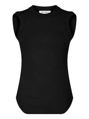 Attico Cotton Tank Top - Washed Black
