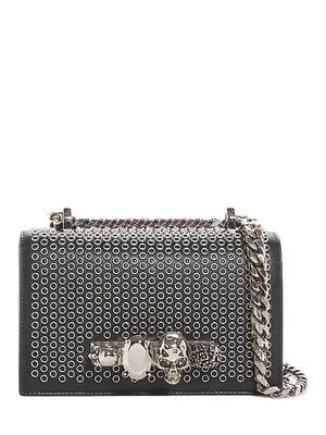 Alexander McQueen Mini Eyelet-embellished Satchel - Black