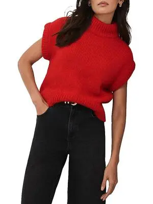 Mint Velvet Wool Blend Knit Top - Red