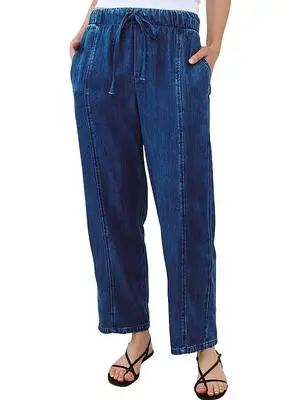 Bella Dahl Seamed Soft Barrel Pants - Horizon Blue Wash