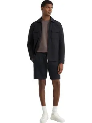 REISS Interlock Drawstring Shorts - Navy