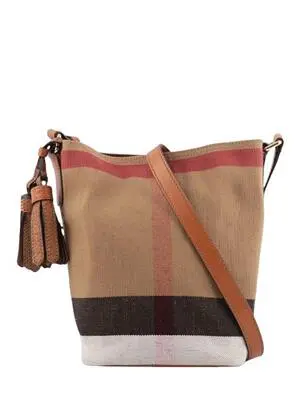 Burberry Susanna Canvas Check Bucket Bag - Archive Beige/brown