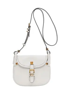 Valentino Garavani Flaneuse Leather Shoulder Bag - White
