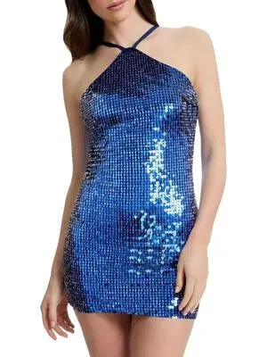 DRESS THE POPULATION Dress The Population Black Label Suri Sequin Mini Dress