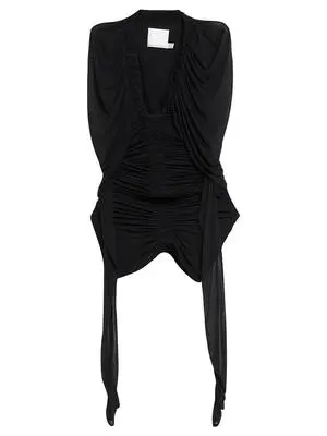 Christopher Esber Orion Pleated Mini Dress - Black