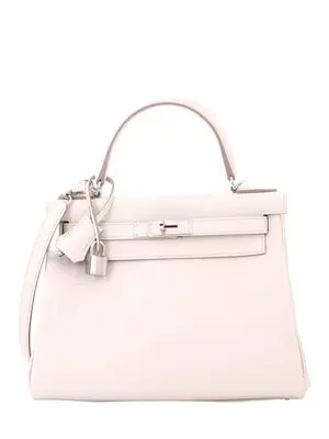 HERMES Kelly Handbag Light Evercolor With Palladium Hardware 28 - Beton