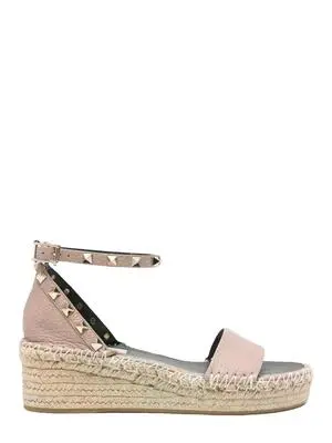 Valentino Garavani Studded Wedge Espadrilles - Pink