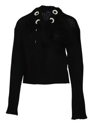 JOSEPH Lace-up Sweater - Black