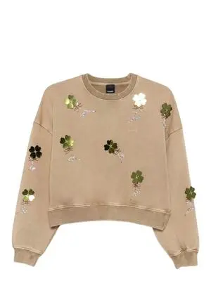 Pinko Embellished Crewneck Sweater - Neutrals