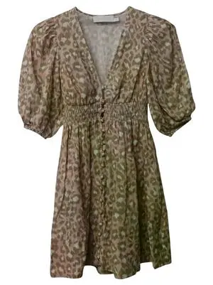 Zimmermann Animal-print Mini Dress - Neutrals