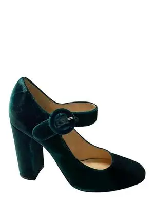 GIANVITO ROSSI Lorraine Velvet Pumps - Green