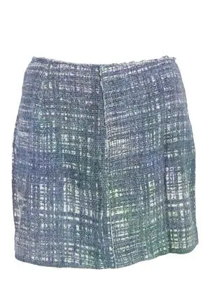 PRADA Tweed-Texture A-Line Mini Skirt