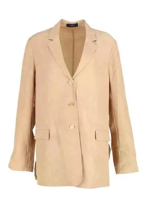 JOSEPH Jace Crinkled Single-breasted Blazer - Neutrals