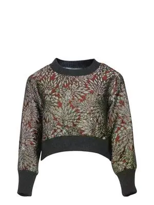 Dolce & Gabbana Brocade Floral Sweatshirt - Red
