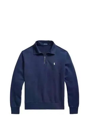 Polo Ralph Lauren Logo-embroidered Half-zip Sweatshirt - Blue