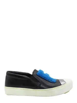 Fendi Leather Slip-on Sneakers - Black