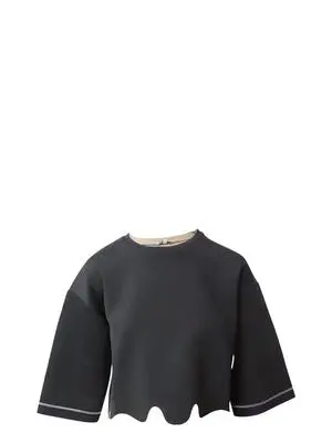 Kenzo Wide-sleeved Cropped Top - Black