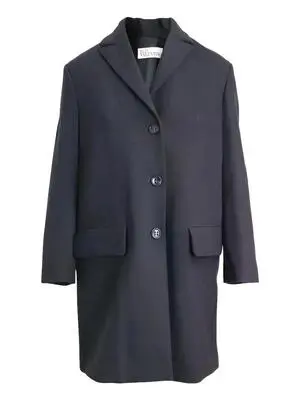 Red Valentino Single-breasted Coat - Black