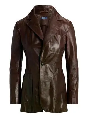 Polo Ralph Lauren Leather Blazer - Brown