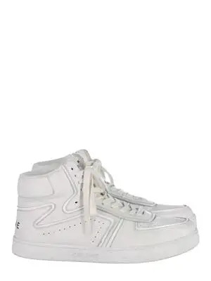 Celine High-top Leather Sneakers - White