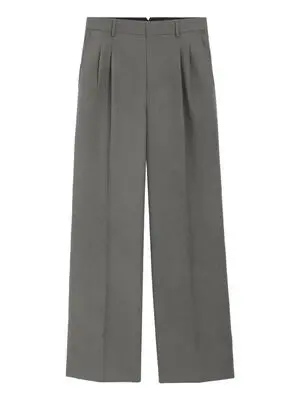 AMI Pleated Wide-Leg Trousers