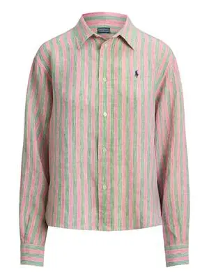 Polo Ralph Lauren Striped Linen Shirt - Red
