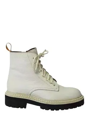Proenza Schouler Lug-sole Lace-up Boots - White