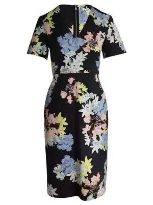 Erdem Lucinda Floral-print Midi Dress - Black