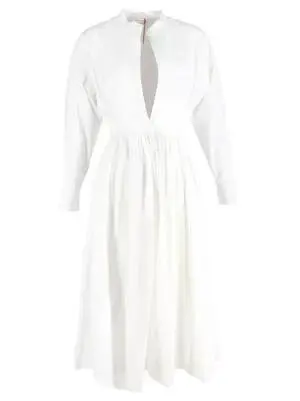 Alexander McQueen Button-up Midi Dress - White