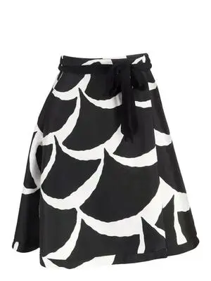 Diane Von Furstenberg Printed Midi Skirt - Black