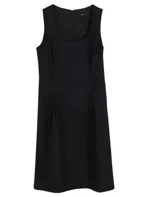 BOSS Sleeveless Shift Midi Dress - Black