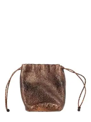 Bottega Veneta Drawstring Leather Clutch - Brown