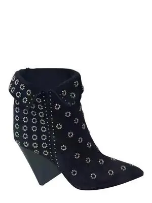 ISABEL MARANT VINTAGE Lakky Eyelet Boots - Black