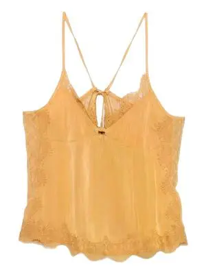 R13 Lace-trimmed Camisole - Yellow