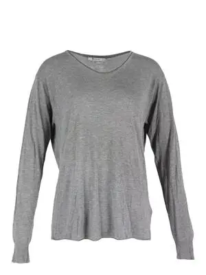 ALEXANDER WANG Scoop Neck Long-sleeve T-shirt - Grey