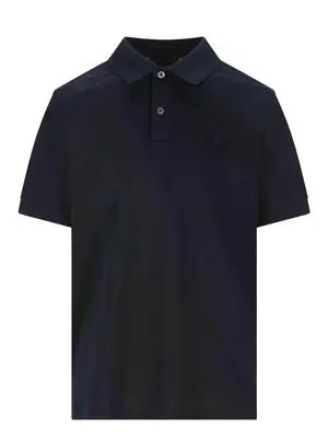 Prada Logo-triangle Polo Shirt Blue